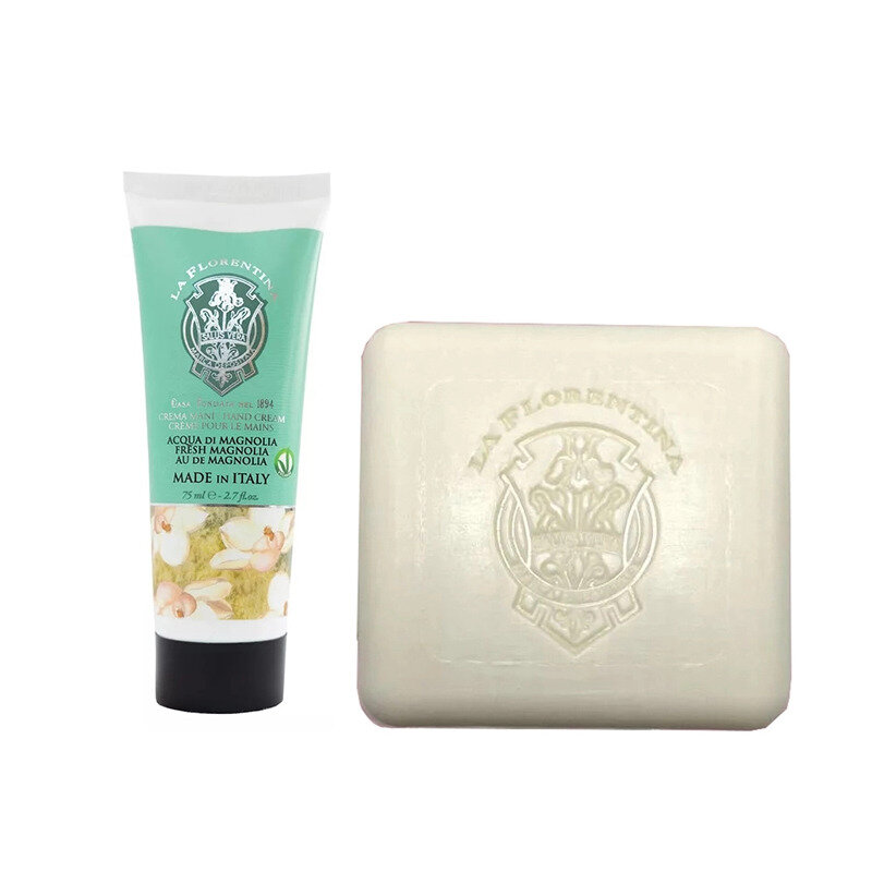 La Florentina Fresh Magnolia Soap Набор (мыло + крем для рук) 106 гр + 75 мл / Фреш Магнолия / Свежая магнолия