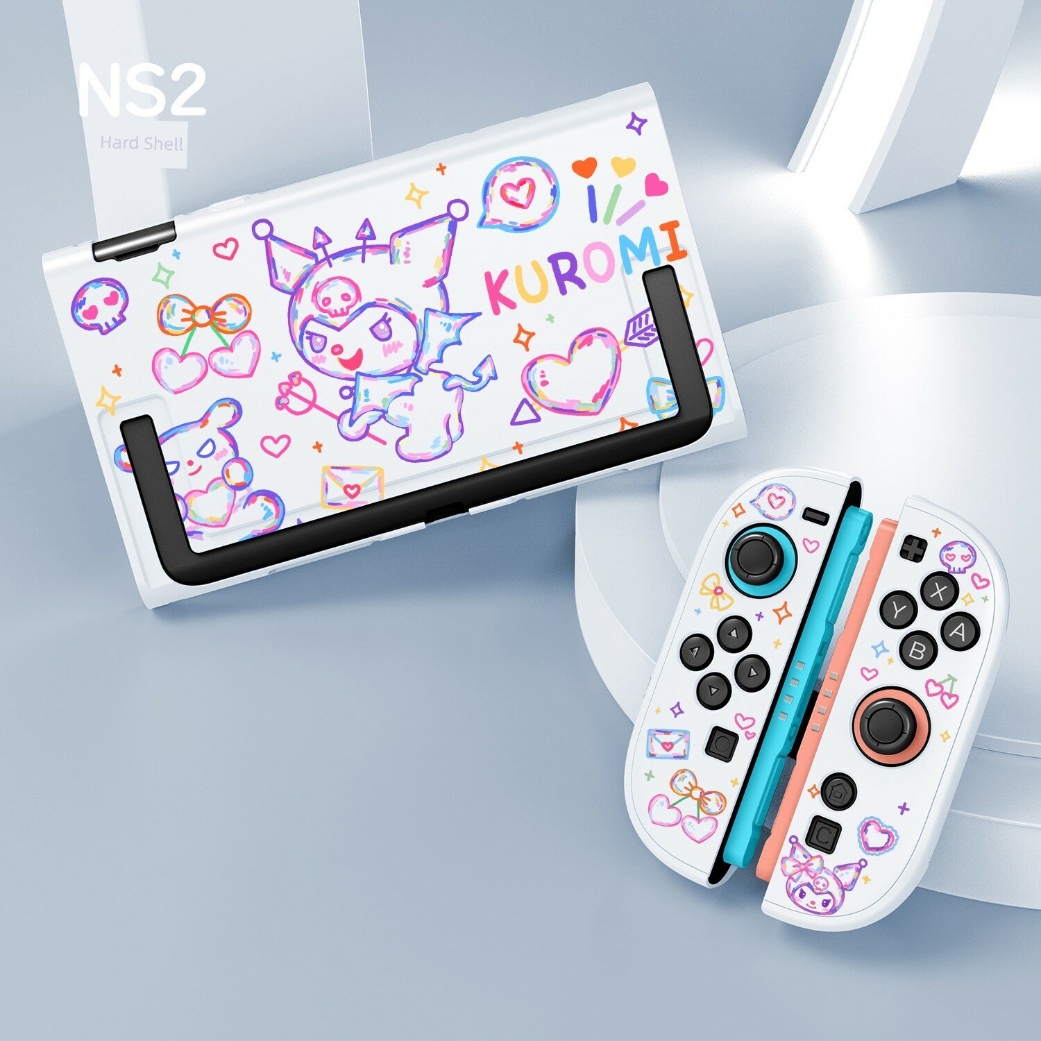Чехол для Nintendo Switch белый основной с подставкой для OLED и оригинальных моделей