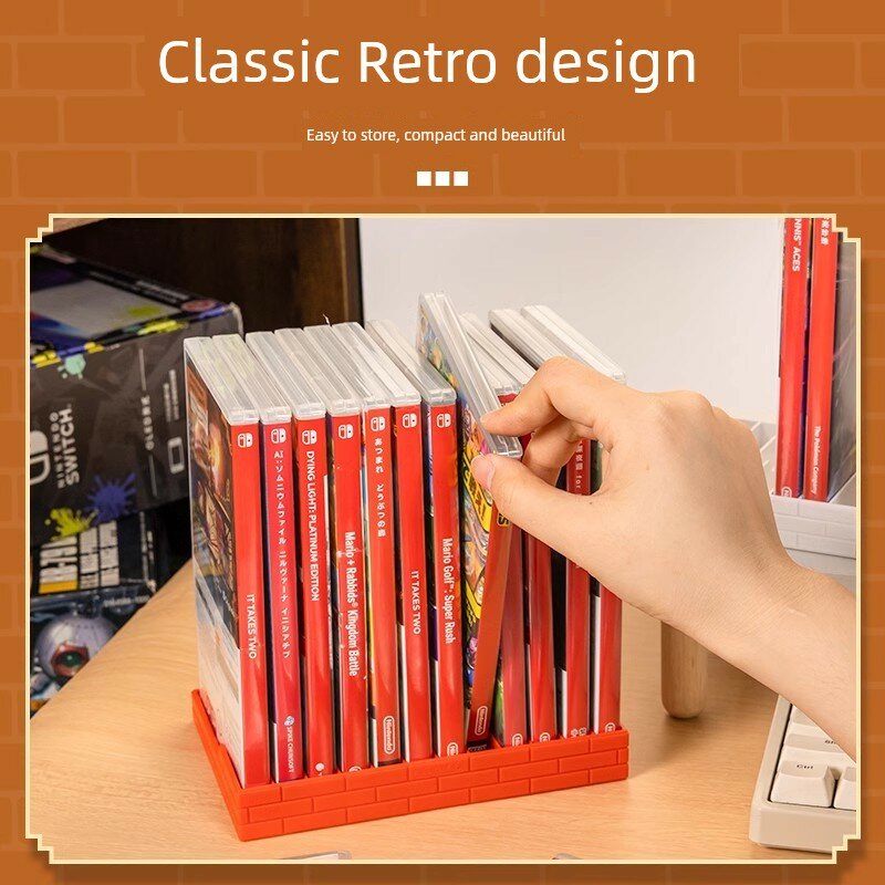 Держатель картриджей Liangzhi L988, для Nintendo Switch, красный пластик, 10 шт.