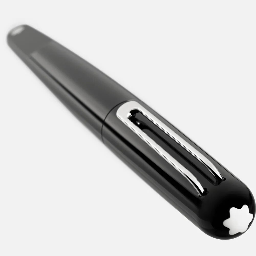 Ручка Роллер Montblanc M, толщина линии 0.7 мм, черный цвет, 1 шт, для письма