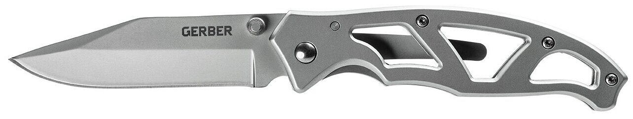 Нож складной Gerber Essentials Paraframe I, 74 мм, нержавеющая сталь, прямое лезвие, блистер, (1013969)