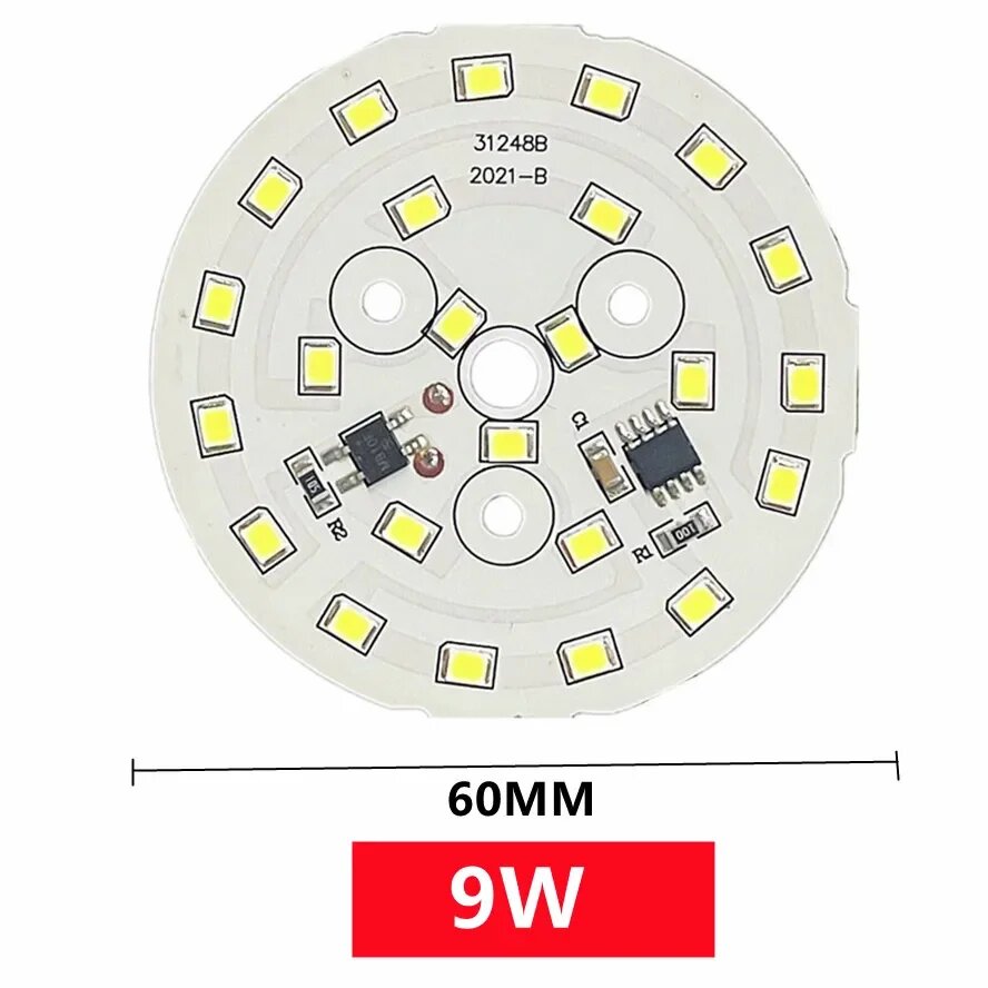 Светодиодный чип 9W Warm white 60мм