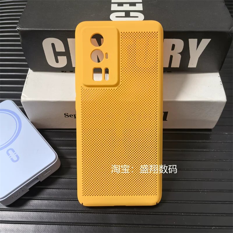 Жесткий чехол для Xiaomi Redmi K60 - Тыквенный цвет, полная защита объектива, дышащий