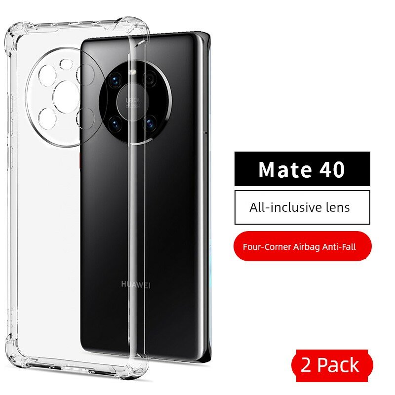 Силиконовый чехол Huawei Mate 40E с защитой от падений, прозрачный, с амортизирующими углами и полным покрытием камеры,