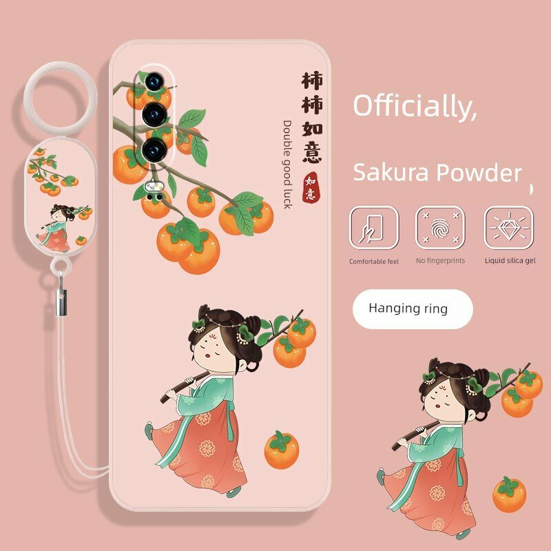 Чехол для Huawei P30 из жидкого силикона - Сакура розовый, полная защита, противоскользящая поверхность, в комплекте