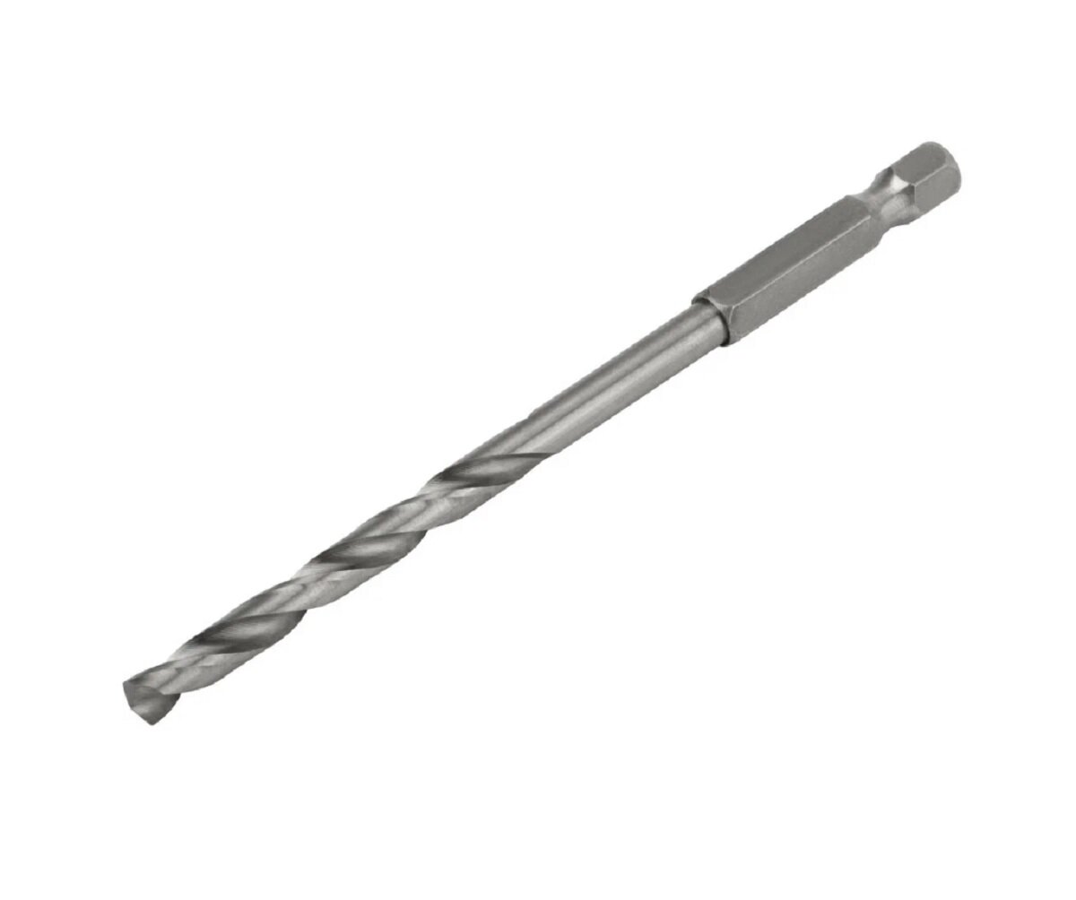 Сверло HSS по металлу, полированное, U-хвостовик под биту, инд. упаковка 5,0 мм