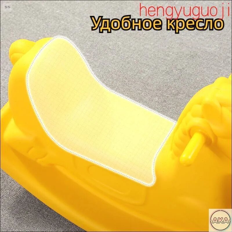 Детские качели лошадка салатового цвета из ABS пластика для дома и улицы