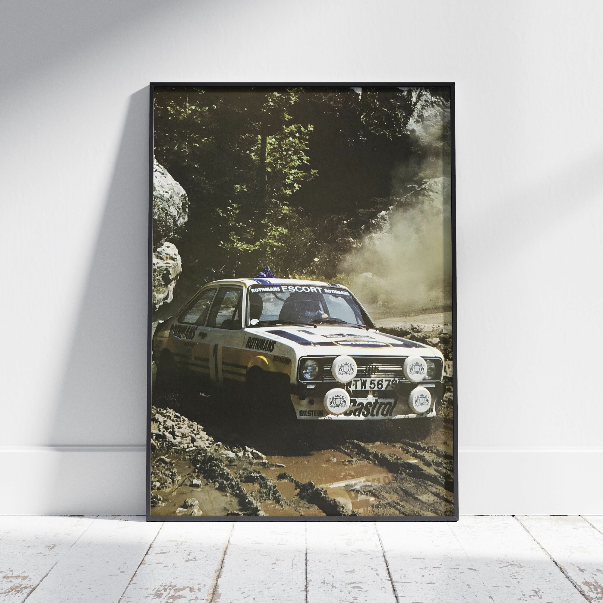 Плакат на стену для интерьера Раллийная машина (Ралли-кар 30) - Постер по внедорожным гонкам по бездорожью формата А4 (21x30 см)