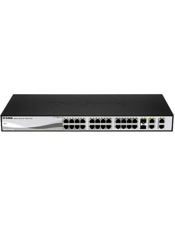 Коммутатор D-link DES-1210-28/E rack-mount, 24 LAN-порта, 100Mбит/с — фото 1