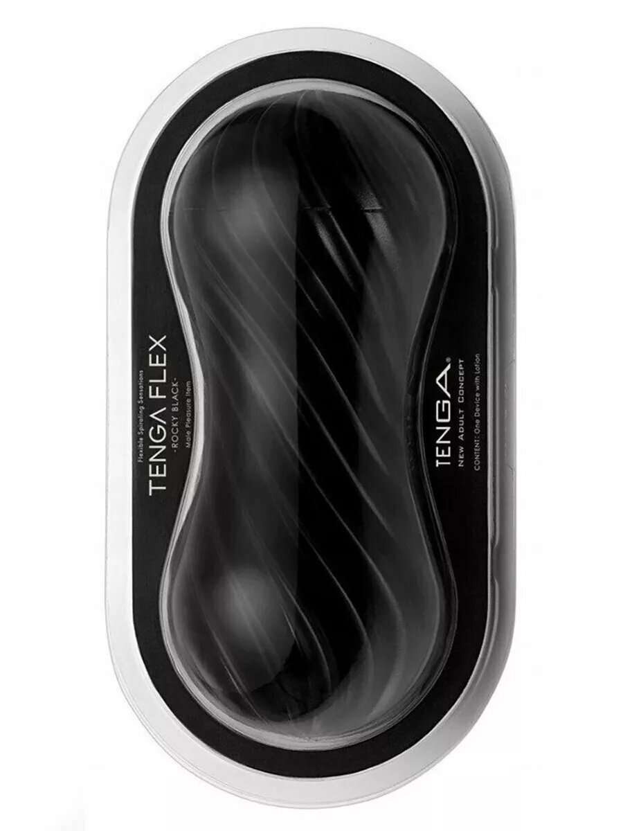 Мастурбатор Tenga "Flex Rocky" Black, гибкий, имитация вагины