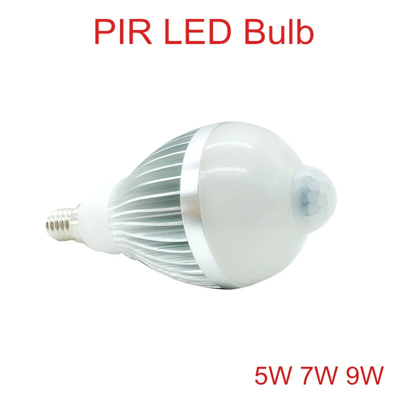 Светодиодная лампа Evelobin E14 9W Warm White 3000K с датчиком движения