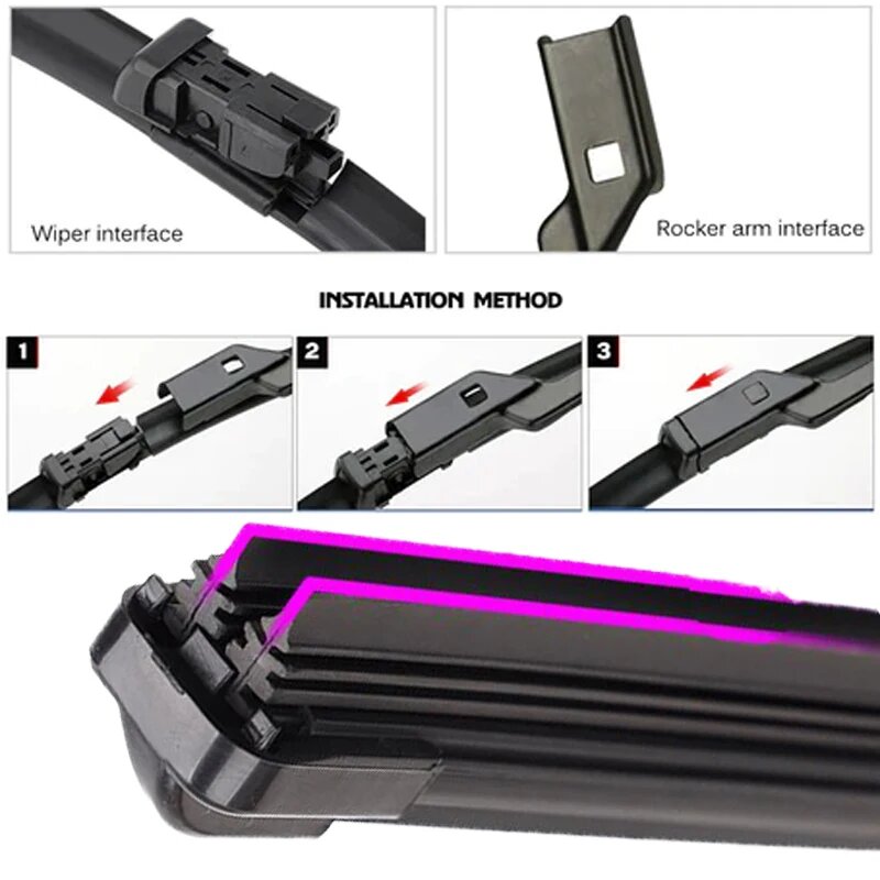 Щетки стеклоочистителя 26" черные, 19mm PTB Arm