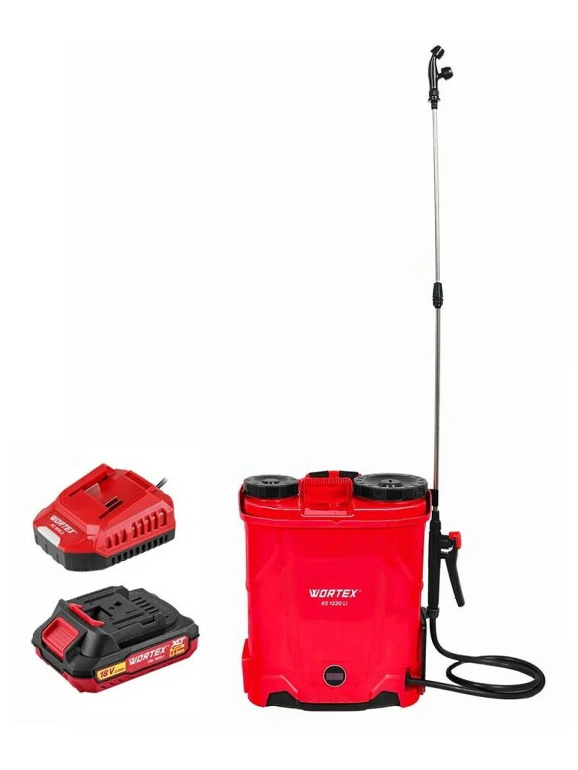 Опрыскиватель садовый ранцевый аккумуляторный WORTEX KS 1220 Li ALL1 XLT SET (2334102)