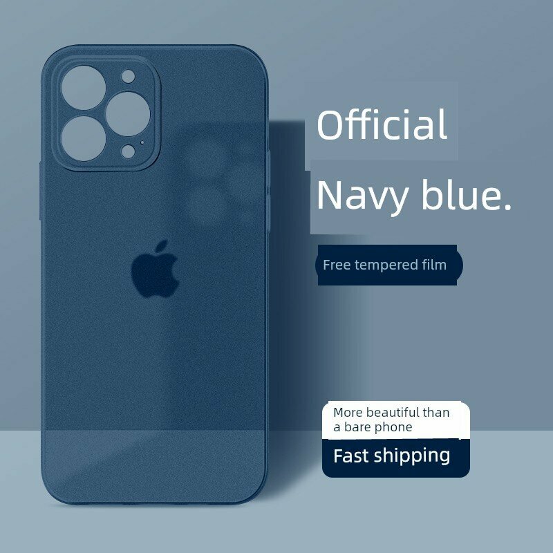 IPhone 12 mini Прозрачная силиконовая противоударная сумка с матовой поверхностью - Синий для Apple