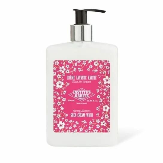 Institut Karite - Shea Cream Wash Cherry Blossom Крем-гель для душа с маслом ши и ароматом вишни 500 мл