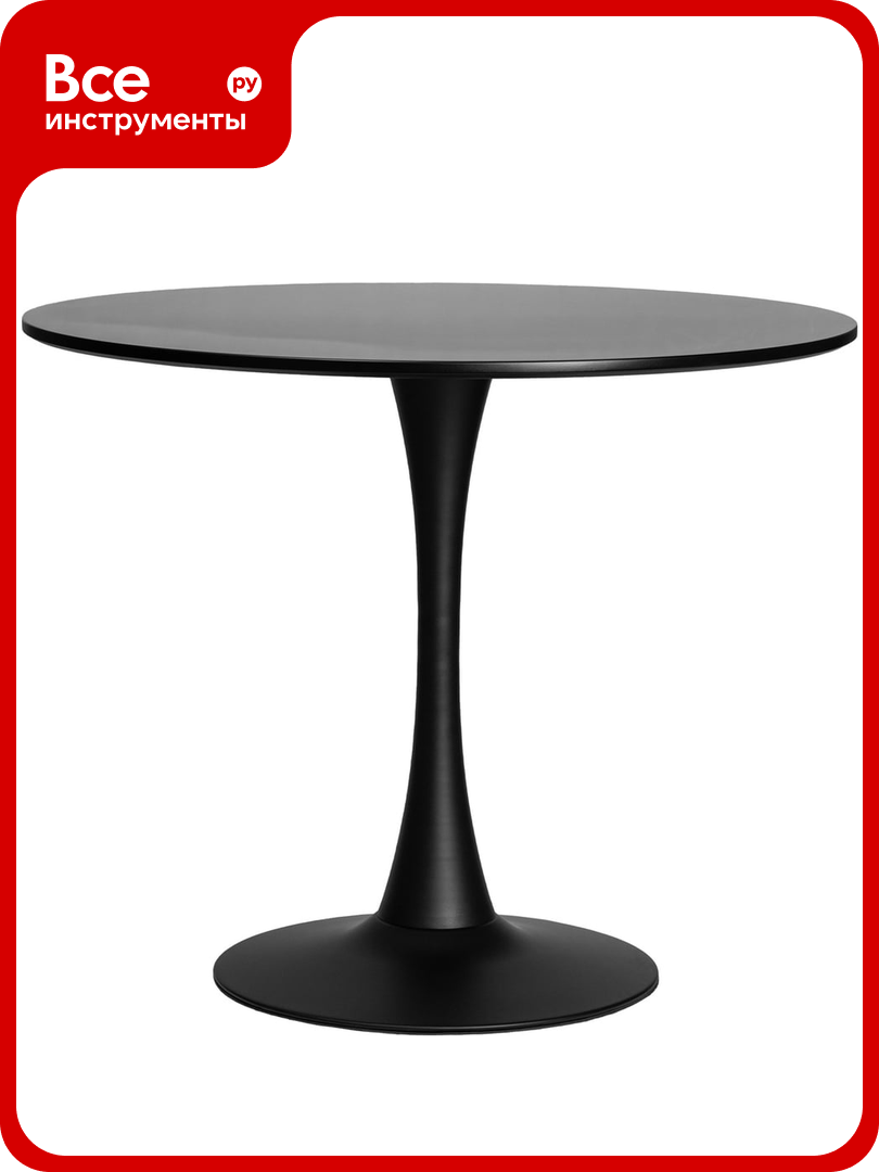 Обеденный стол DOBRIN MIA цвет столешницы черный, цвет основания черный LMZL-TD219_B-M_MDF-black