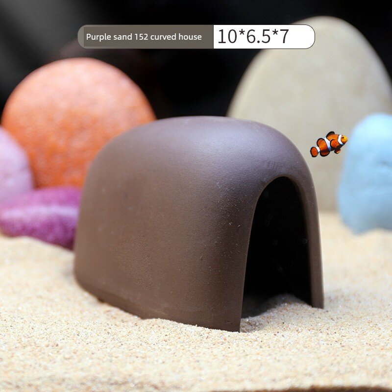 Керамический горшок-укрытие для аквариумного ландшафта, домик для рыб и креветок, укрытие для цихлид, мини-попугаев,