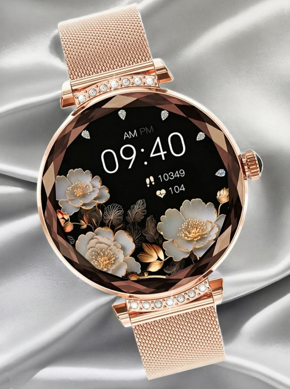 SMART WATCH Смарт-часы женские, 2 ремешка, AMOLED экран, умные часы женские, 39mm, Lovely gold