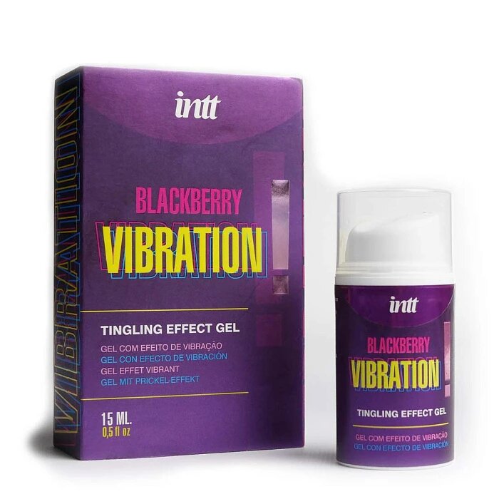 Интимный гель INTT COSMETICS BLACKBERRY VIBRATION с эффектом вибрации
