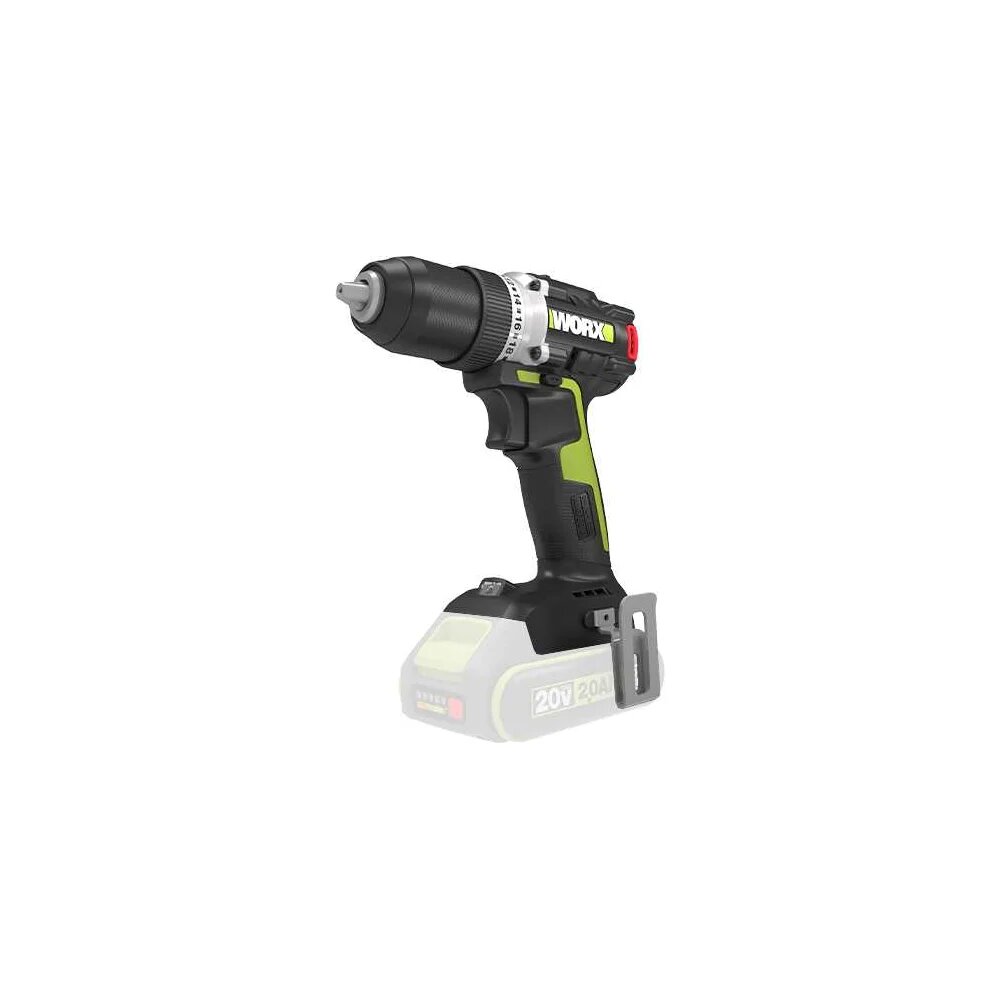 Аккумуляторная дрель-шуруповёрт WORX WU182X, 20В, бесщеточный мотор, максимальный крутящий момент 70Нм