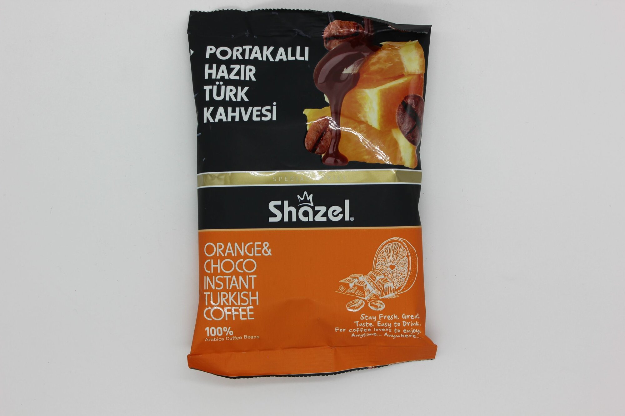 Турецкий кофе растворимый Shazel Orange Choco Turkish Coffee со вкусом апельсина 100гр