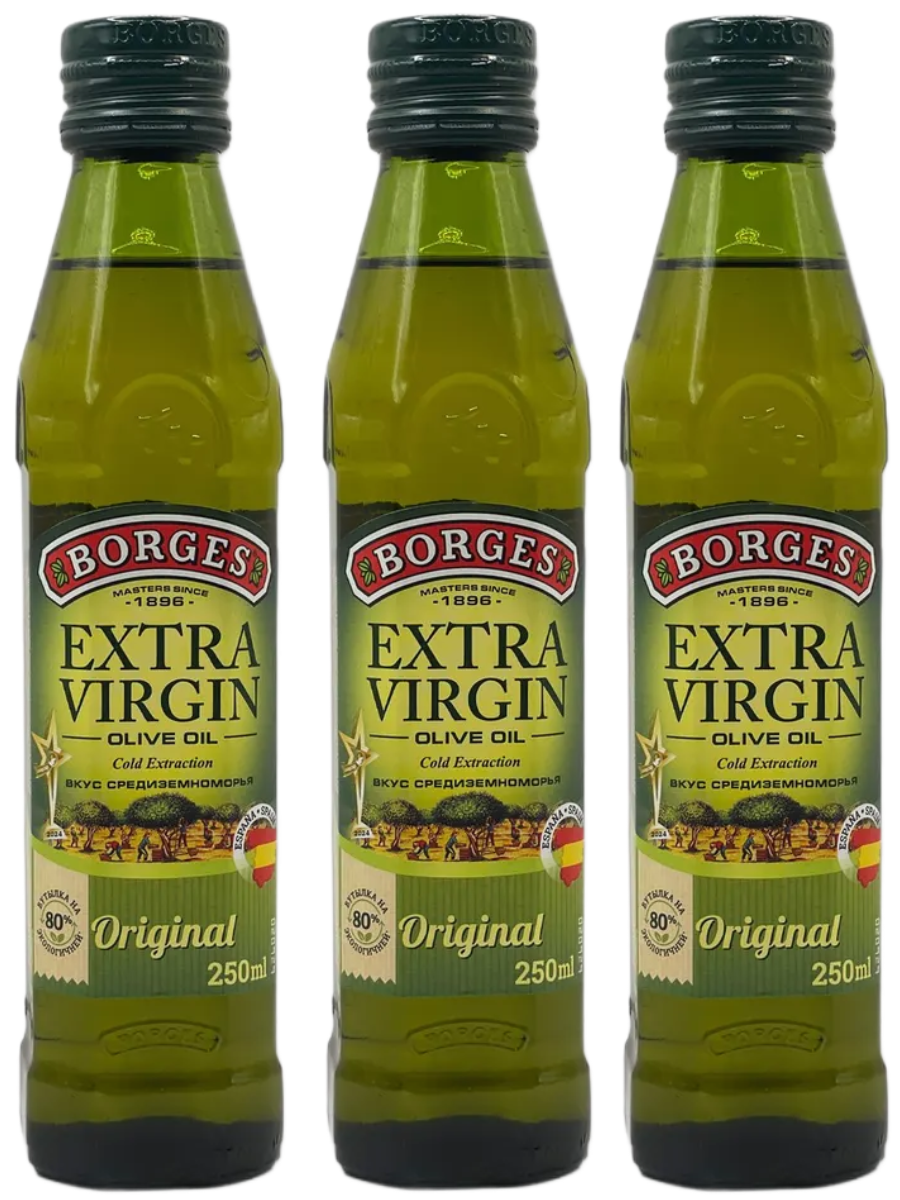 Оливковое масло Extra Virgin, нерафинированное, 3шт по 250 мл