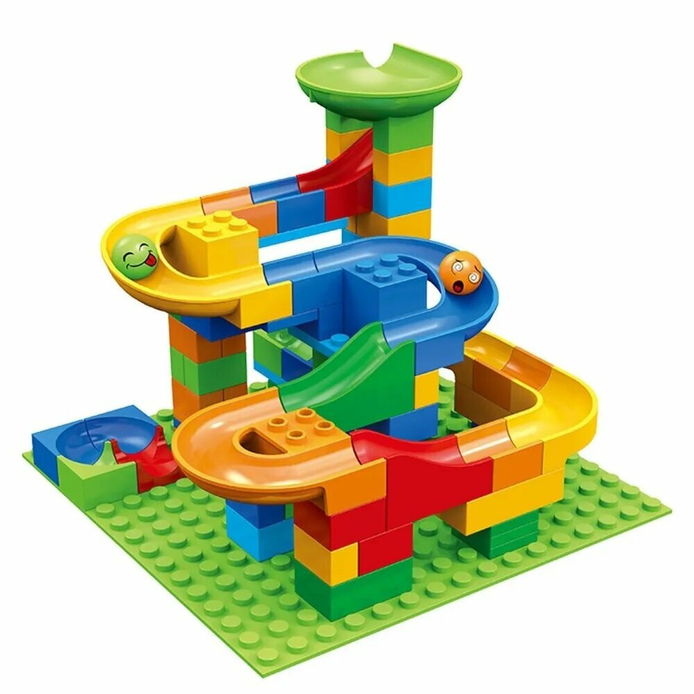 Track Maze Toy 3D Building Block Мраморная гонка для дошкольного ребенка подарок, - 88 шт