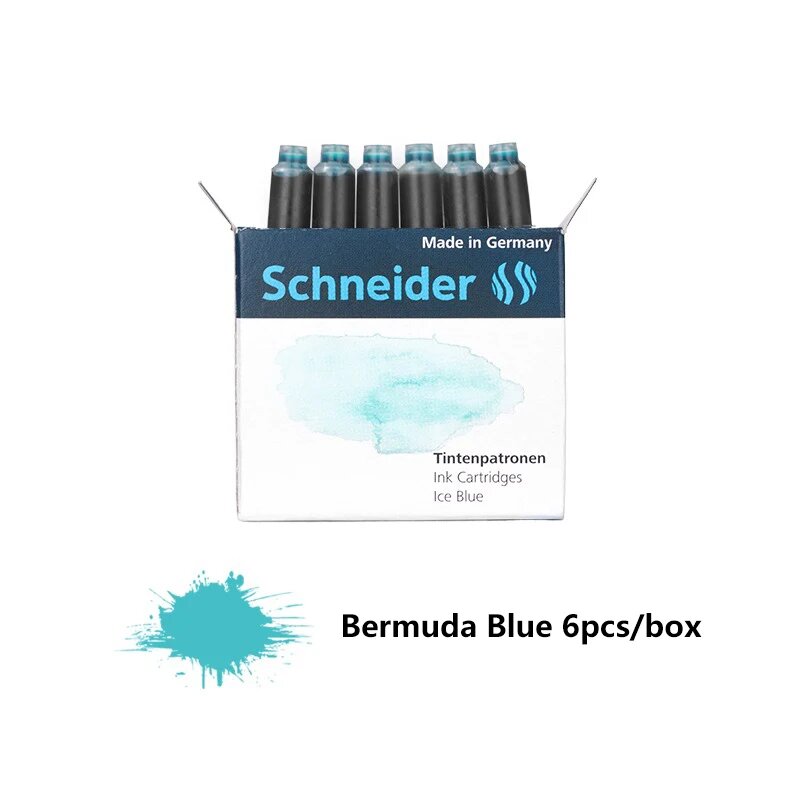 Schneider Чернила для перьевой ручки Bermuda Blue, 6 шт