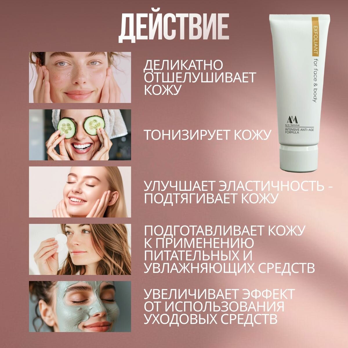 Эксфолиант скраб для лица и тела Anti-Age Formula