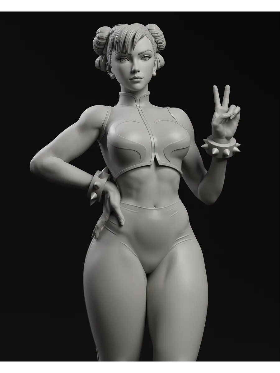 Коллекционная фигурка Chun-Li под покраску 20 см