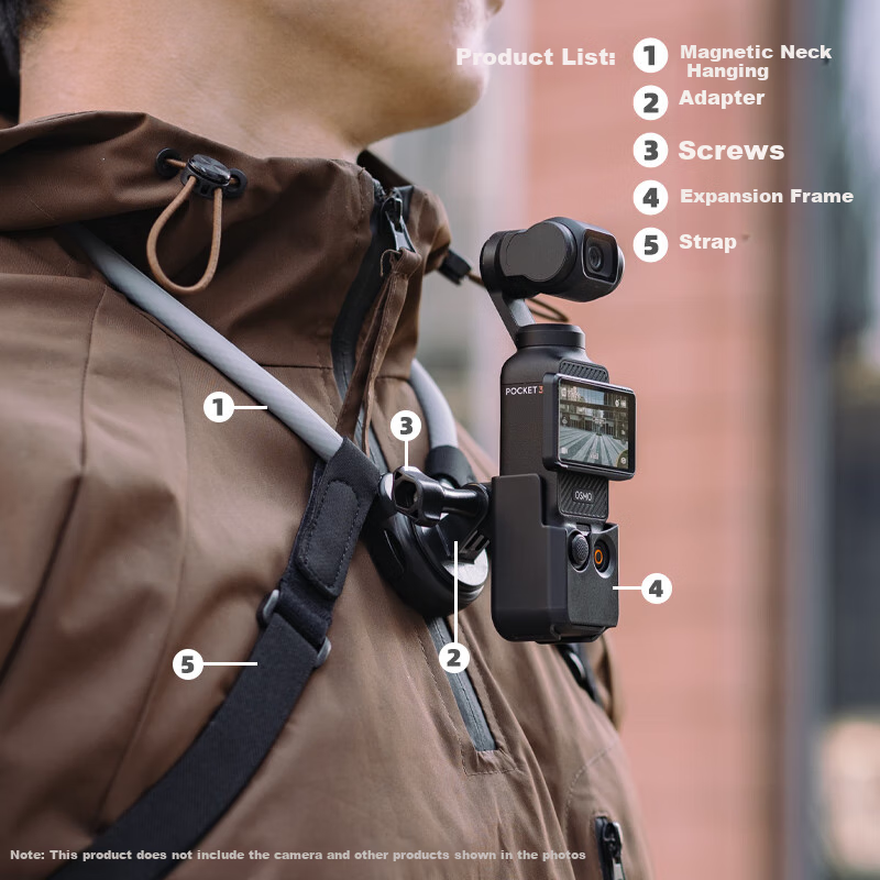 SUREWO Гибкий шейный крепеж для DJI Pocket 3 и Osmo Pocket 3 расширительный аксессуар для съемки Цвет：Спортивный стиль