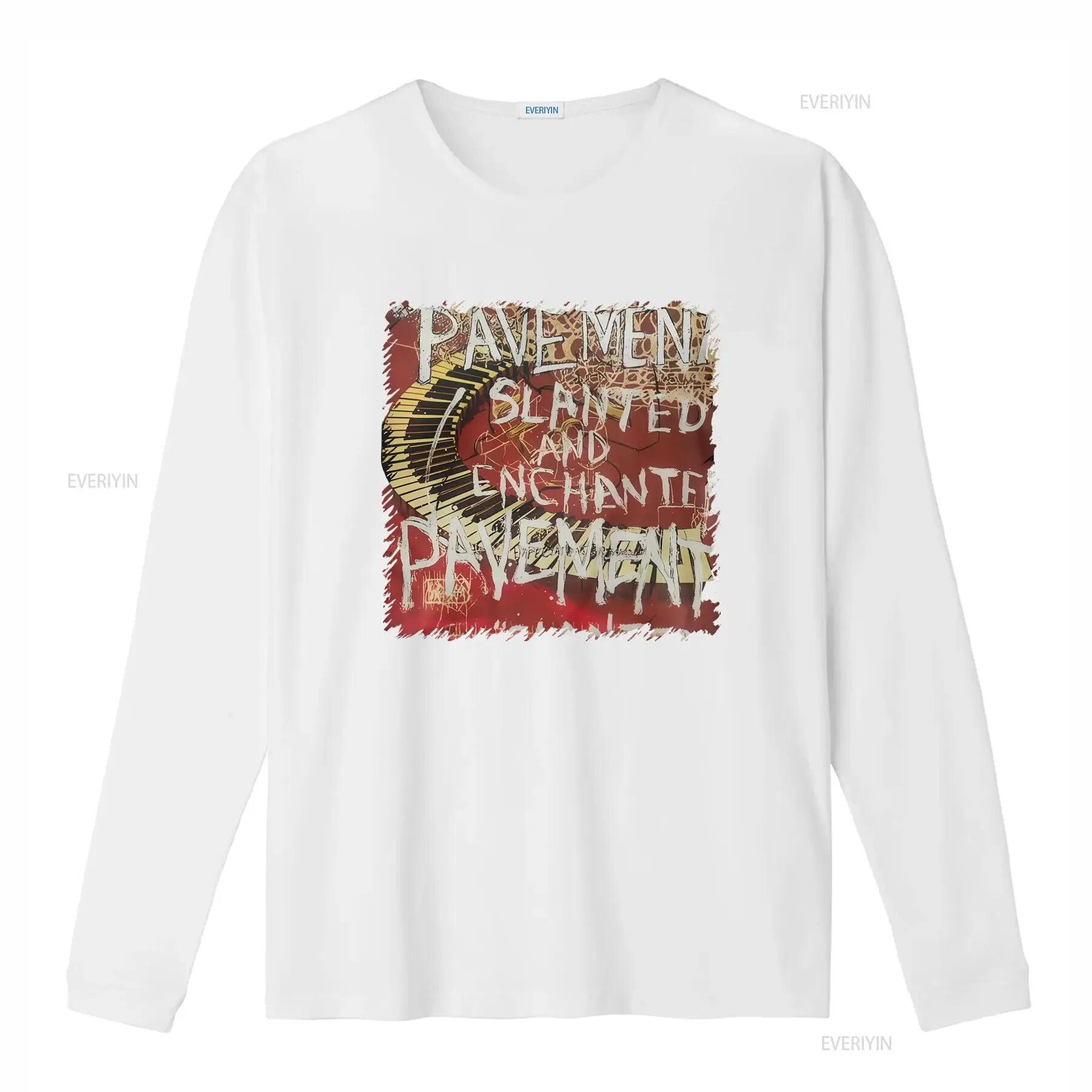 Мужская футболка Pavement Slanted and Enchanted, белая, S, длинный рукав