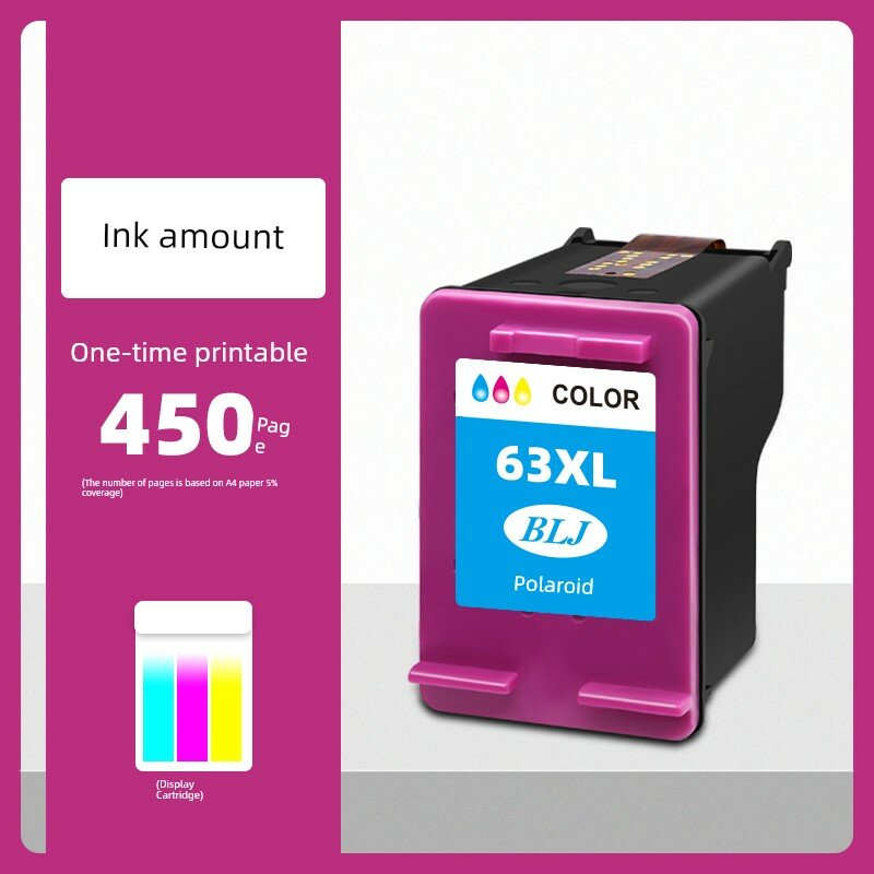 Baolijie совместим с чернильным картриджем HP hp63xl officejet 3630 3830 3632 2130 2131 4520 4650, черным, цветным,
