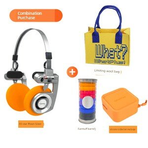 WhatPlus R3 Ретро беспроводные наушники с Bluetooth, цвет Звездно-Лунный Серебро, комфортный дизайн