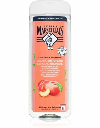 Гель для душа Le Petit Marseillais White Peach Bio & Nectarine Bio, 400 мл