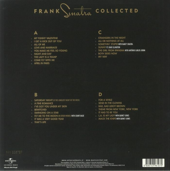Виниловая пластинка Frank Sinatra. Collected (2LP) — фото 1