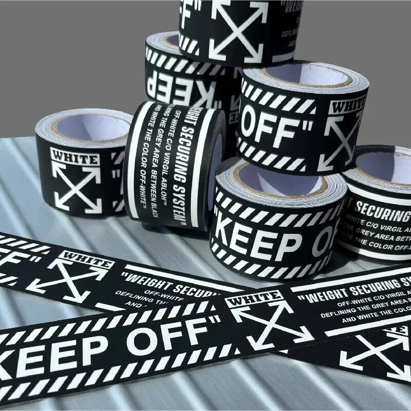 Черная декоративная лента "Keep Off"