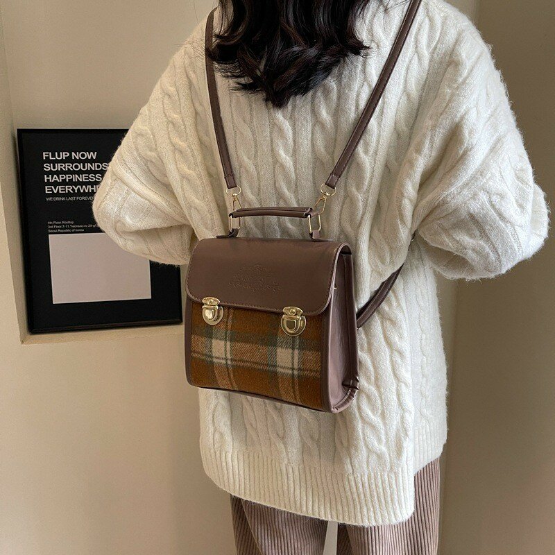 Trendy outdoor рюкзак для женщин в корейском стиле, модная сумка для путешествий, клетка красная