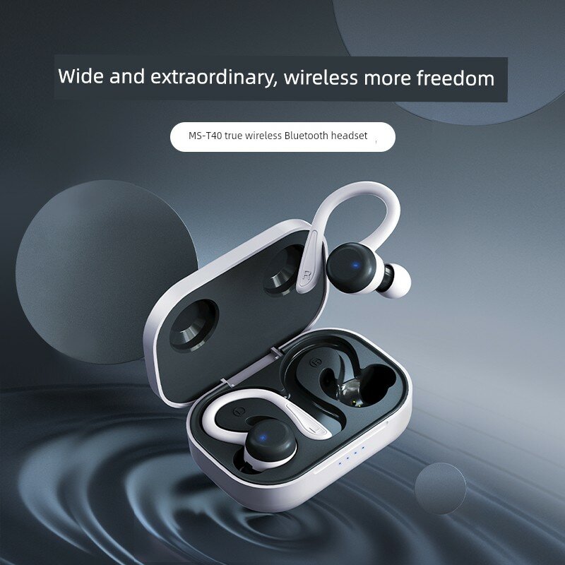 Беспроводные наушники TWS Bluetooth для спорта и бега - Водонепроницаемые, длительный срок службы батареи, двойной