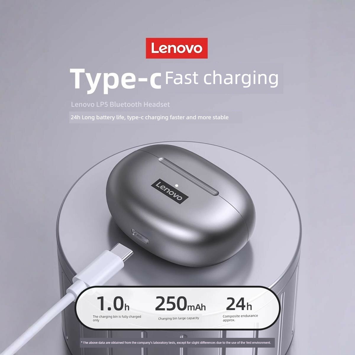 Lenovo игровые Bluetooth наушники с динамиками 13 мм, мгновенное подключение, HD звонок - керамический белый