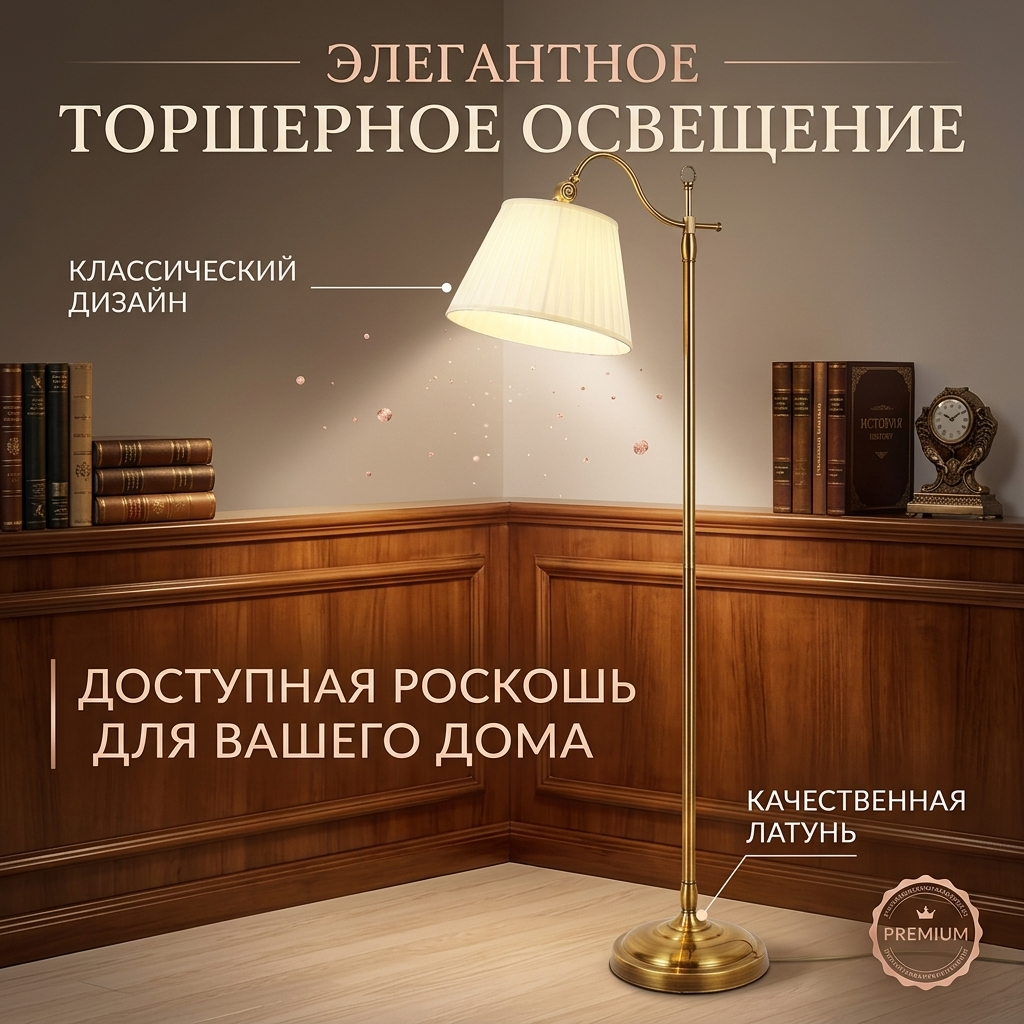 Know Easy-Торшер, Подземные фонари, E27， Мощность 40W, антикварный стиль, гостиная, спальня, кабинет, ресторан