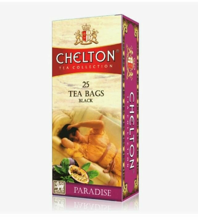 Чай чёрный с маракуйей Paradise 25 пак*1,5гр (Chelton) 2 шт.
