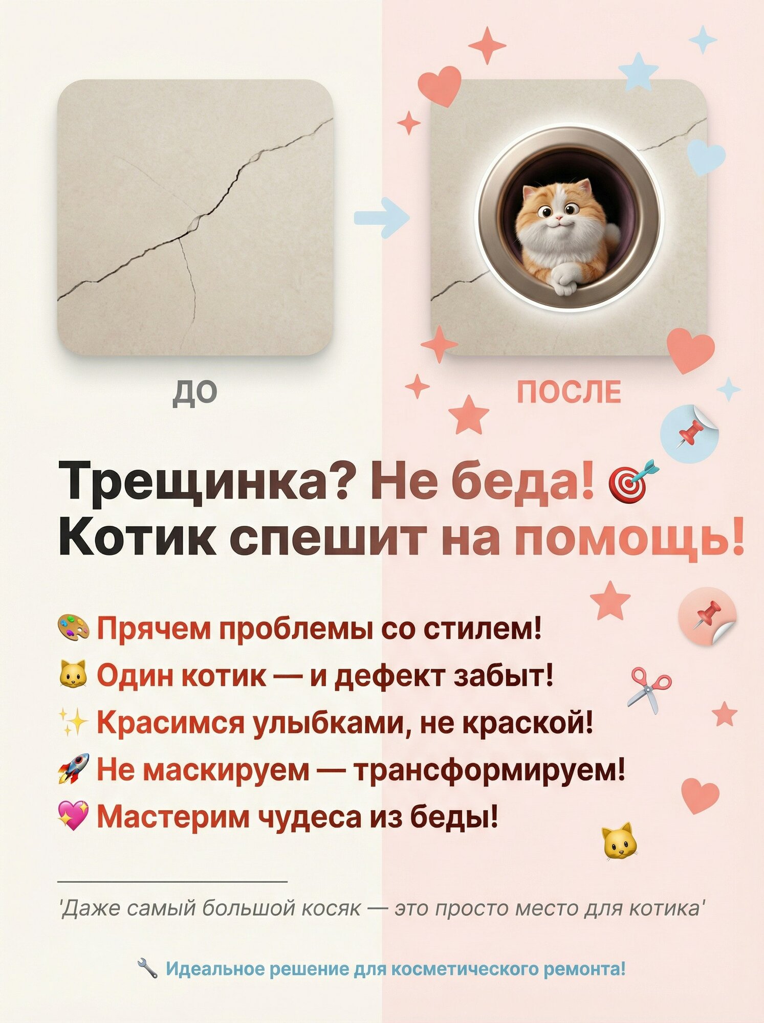 Наклейка интерьерная на стену — фото 1