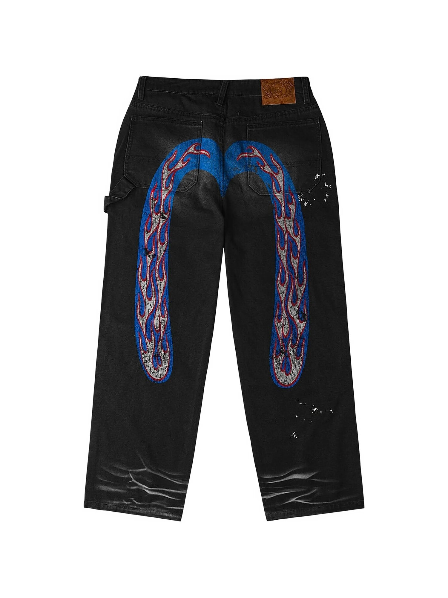 Джинсы Evisu Seagull-print paint-splatter jeans, размер S — фото 1