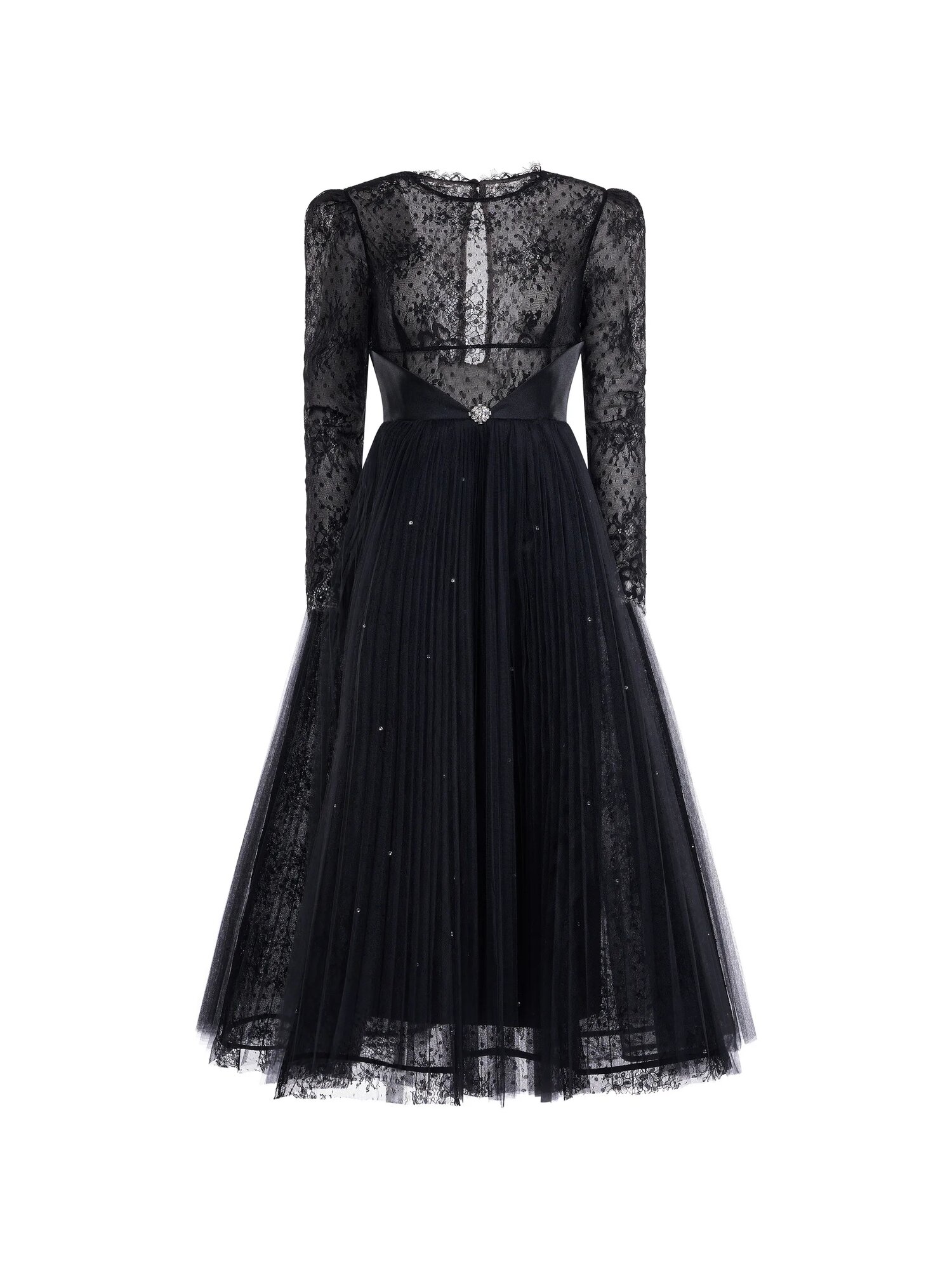 Платье Lace-panelled pleated dress