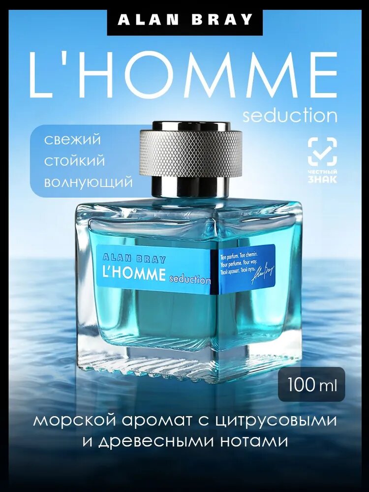 Духи мужские Alan Bray L'HOMME Seduction стойкие, Подарок мужчине