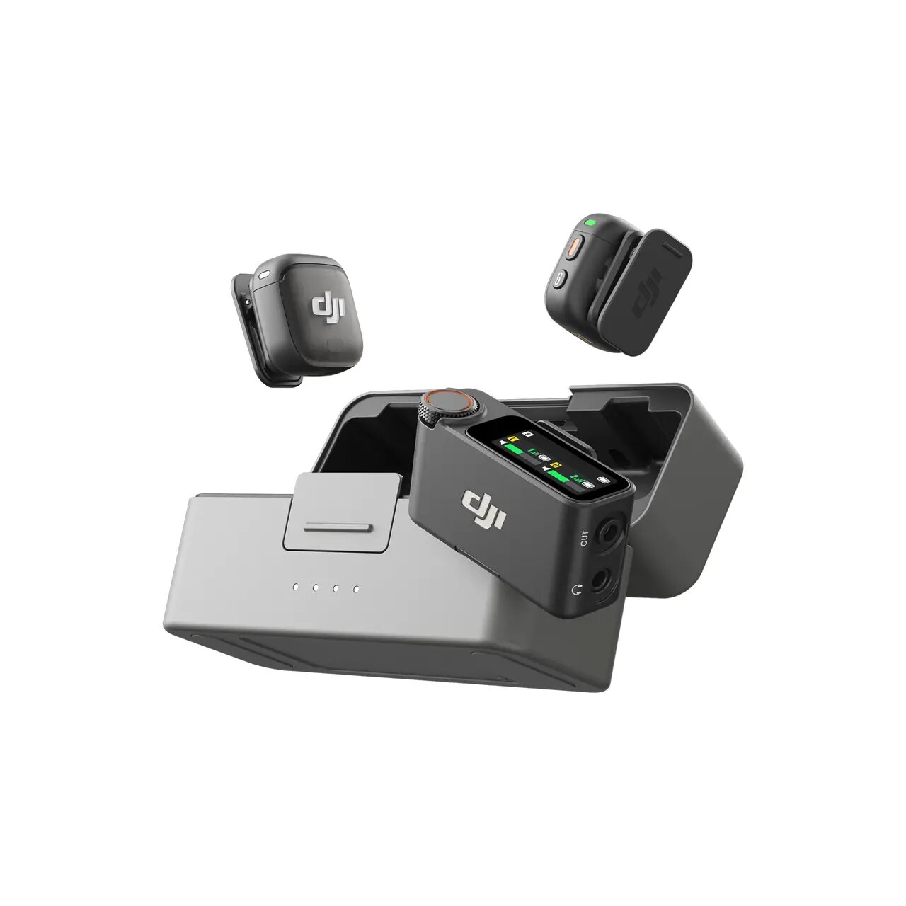 Беспроводной петличный микрофон DJI Mic 3 (2 TX + 1 RX + Charging Case) Bluetooth, черный, для блогов, подкастов, съёмок