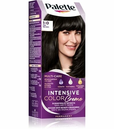 Краска для волос Schwarzkopf Palette Intensive Color Creme, оттенок 1-0 N1 черный, 1 шт