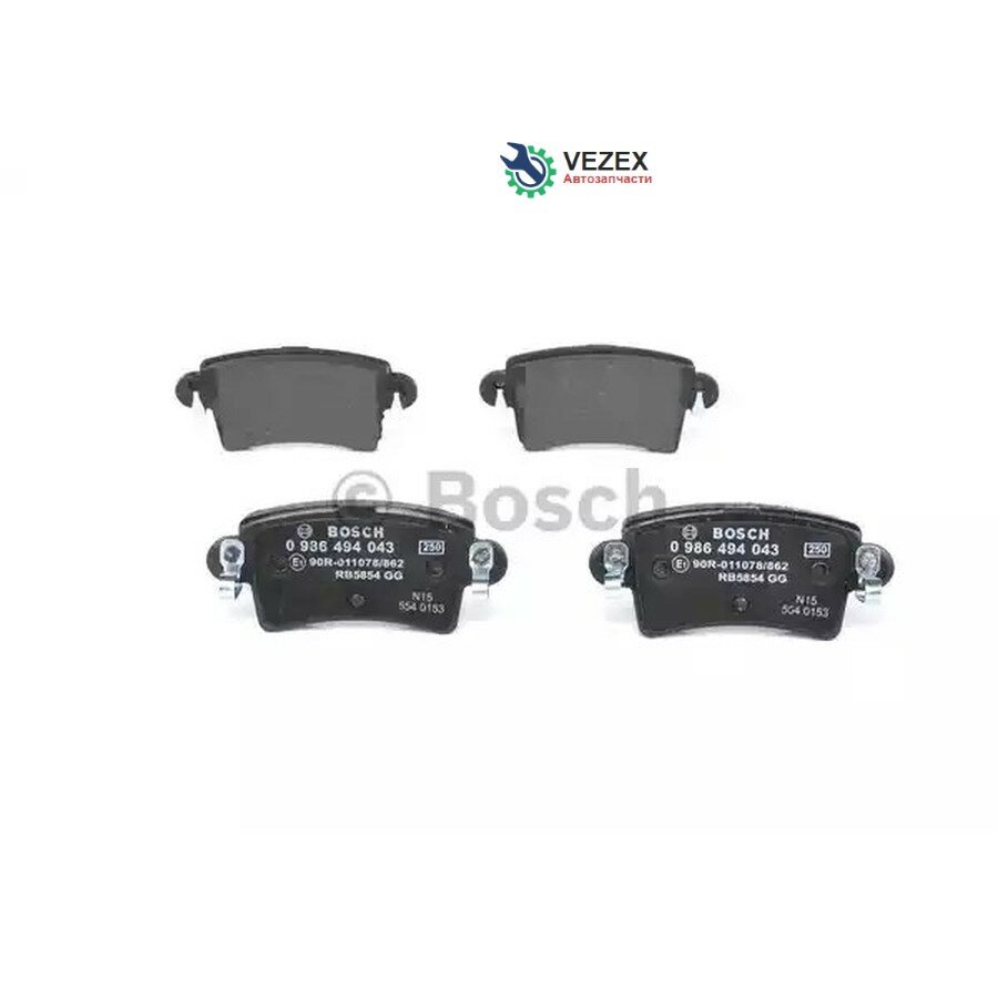BOSCH 0986494043 0 986 494 043 833 00 ! колодки дисковые з.\ Renault Master 00>, Opel Movano 1.9TDi-2.8TDi 01>