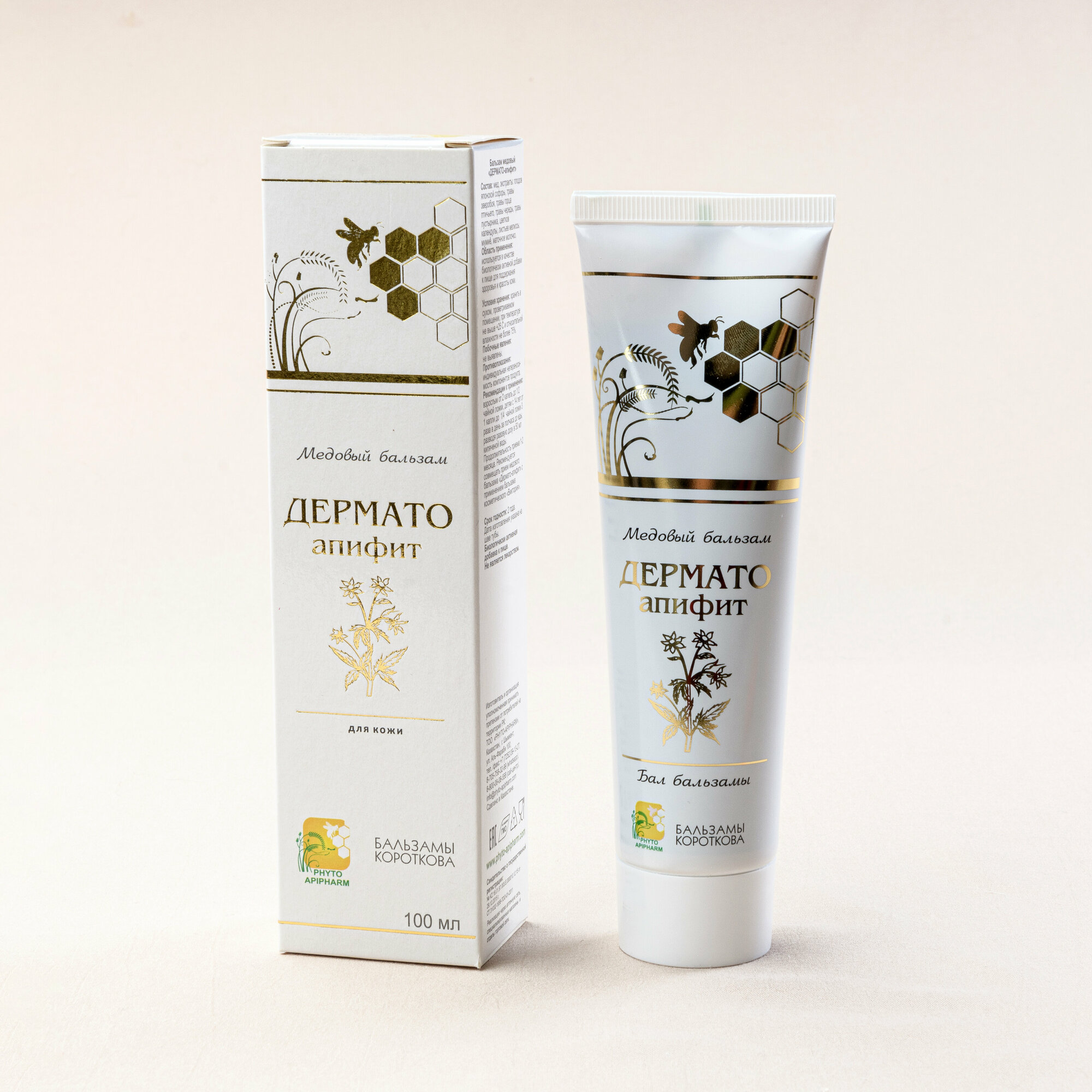 Бальзам медовый "Дермато-апифит", 100 гр, бальзамы Короткова, для красивой и здоровой кожи. PHYTO-APIPHARM.